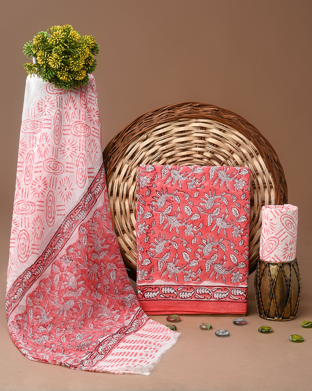 Premium Sanganeri Cotton Suit With Chiffon Dupatta Eacotch20 – Ethnicadda